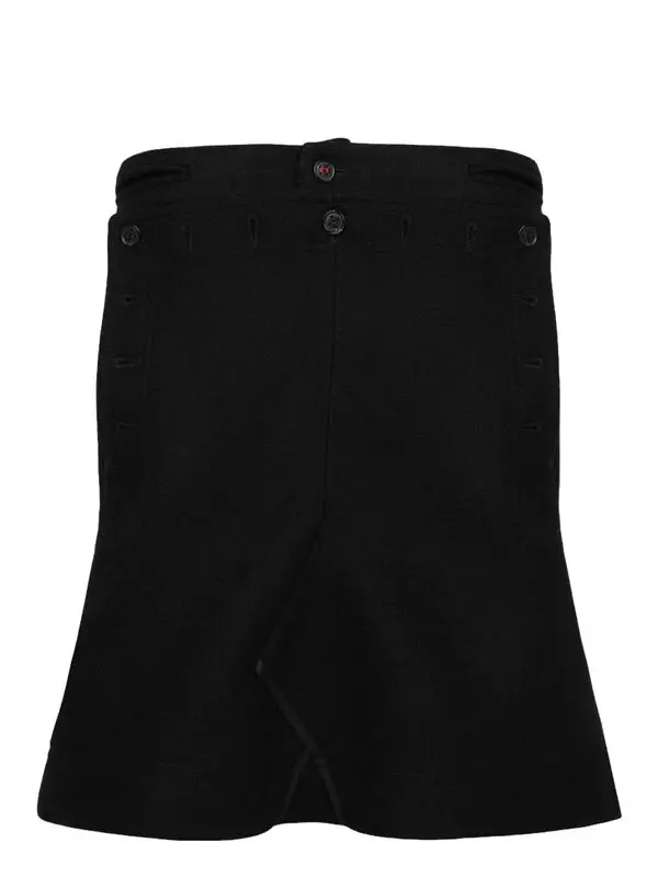 MAISON MARGIELA Wool Corset With Lace-up Back - Black