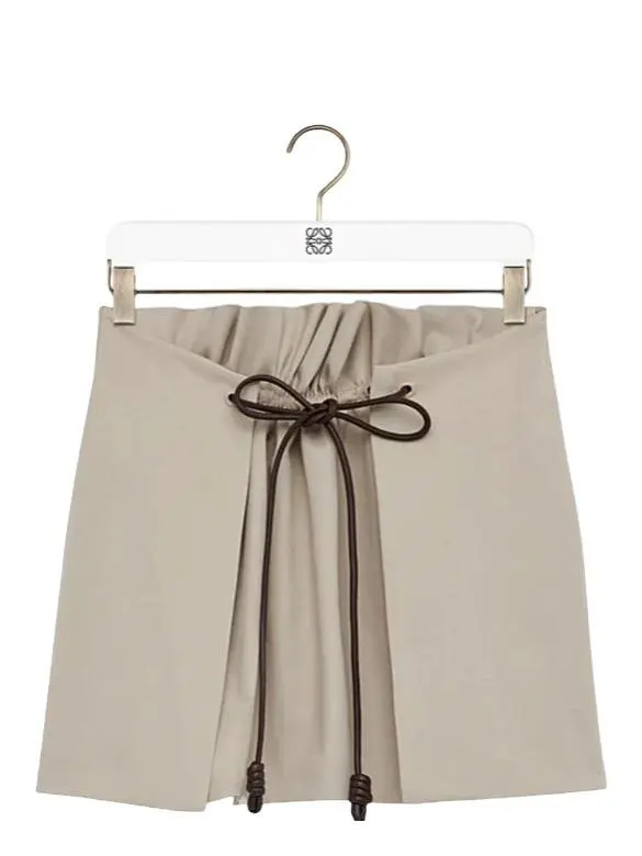 Loewe Drawstring Mini Skirt - Nude