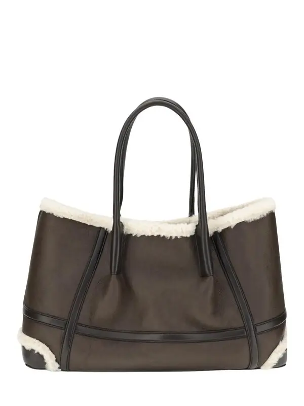 Bottega Veneta Double Handle Shoulder Bag - Brown