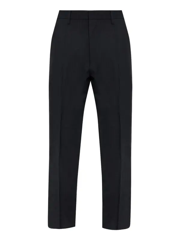 Dsquared2 Tailored Wool Pants With Logo Detail - Black