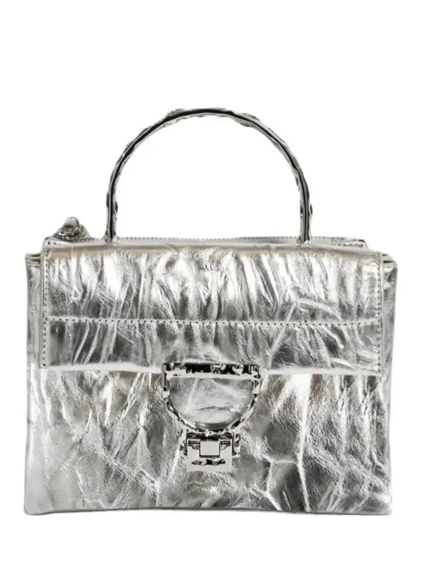 COCCINELLE Arlettis Handbag With Crinkled Effect - Gray