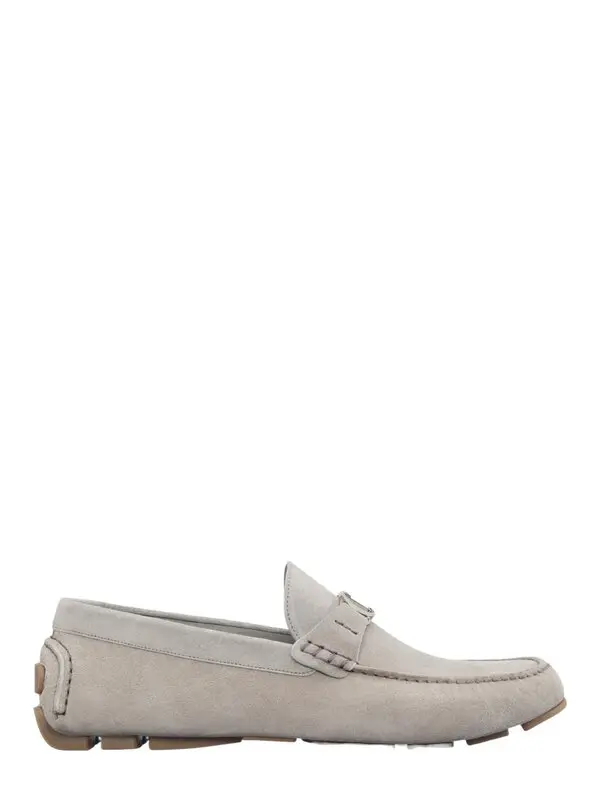 Dior Odeon Suede Loafers With Cd Buckle - Grey