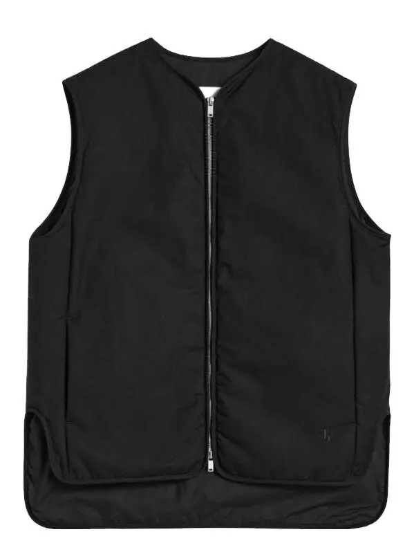 JIL SANDER Cotton Padded Gilet - Black
