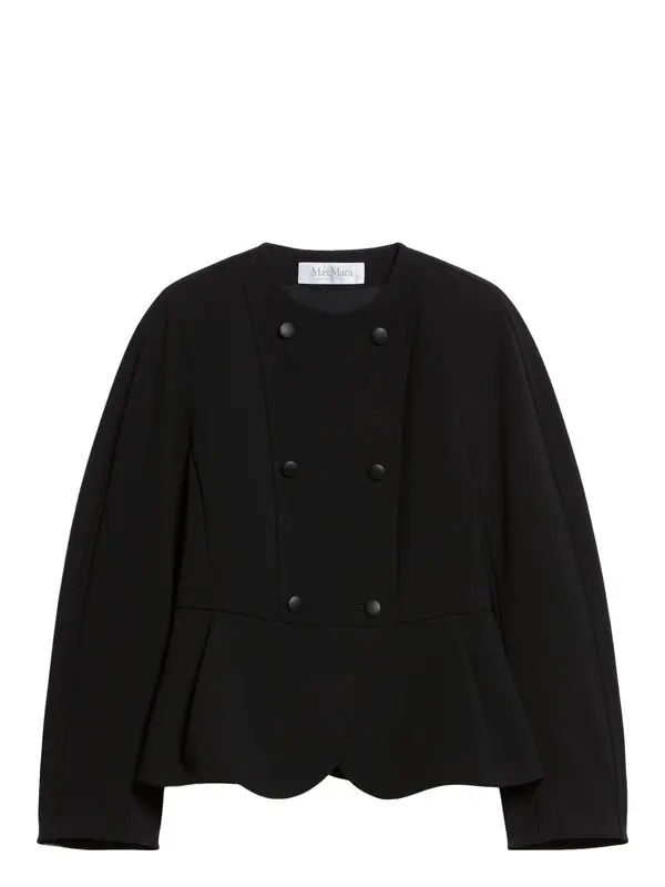 Max Mara Stretch Fabric Slim-fit Jacket - Black