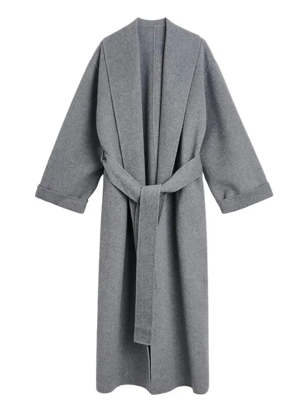 BY MALENE BIRGER Wool Coat - Gray Mixed Color