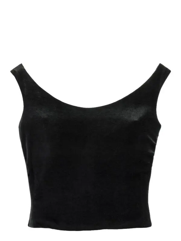 Balenciaga Round Neck Sleeveless Tank Top - Black