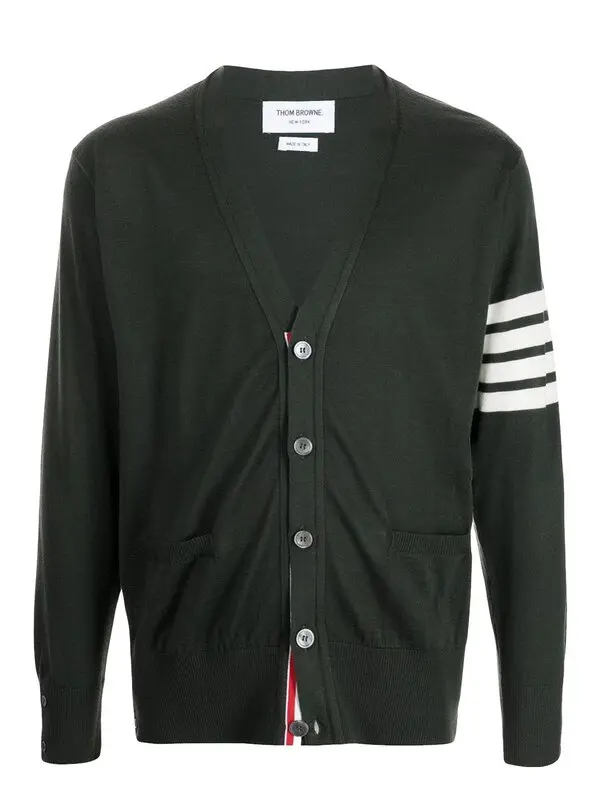 Thom Browne 4-bar Stripe Cardigan - Black
