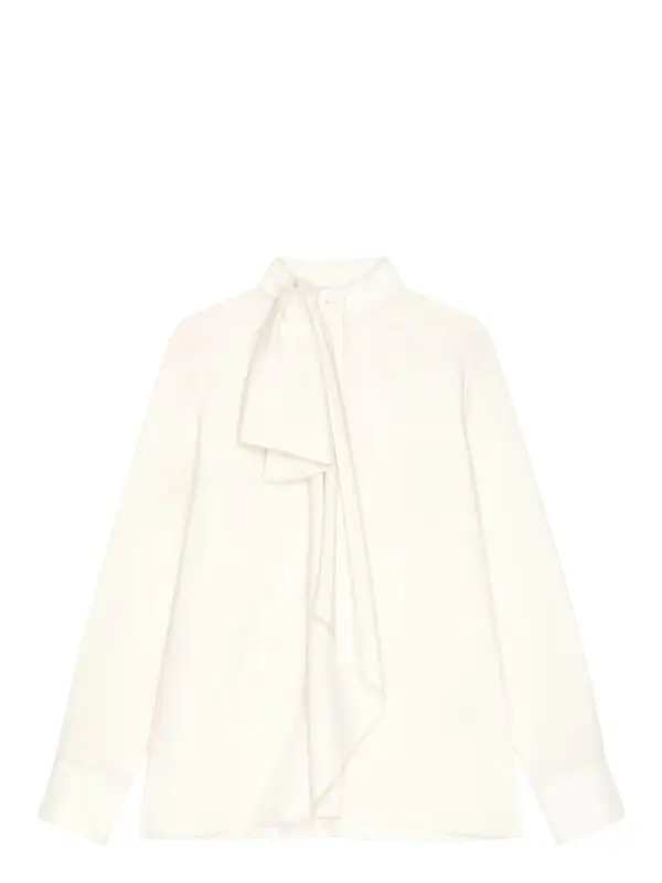Givenchy Blouse With Voluminous Bow Collar - Beige
