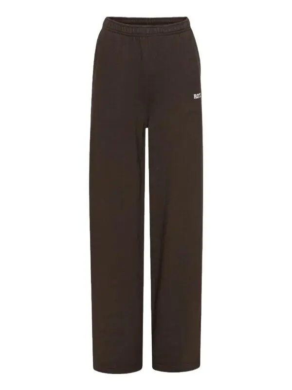 ROTATE BY BIRGER CHRISTENSEN Logo Appliqué Wide-leg Sweatpants - Black