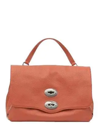 ZANELLATO Logo Handbag With Double Flap Closure - Red