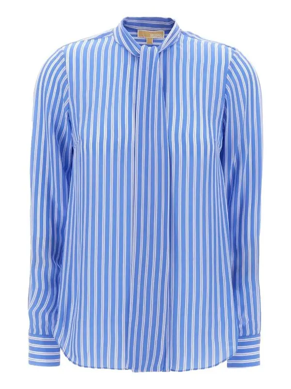 Michael Kors Striped Long-sleeve Shirt - Blue