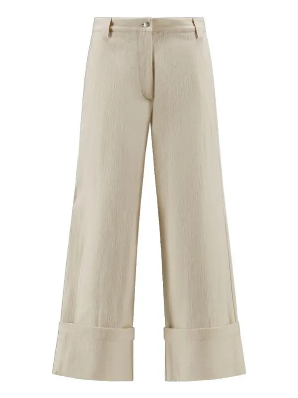Moncler 1952 Button Detailed Wide Leg Trousers - Pinkish-white