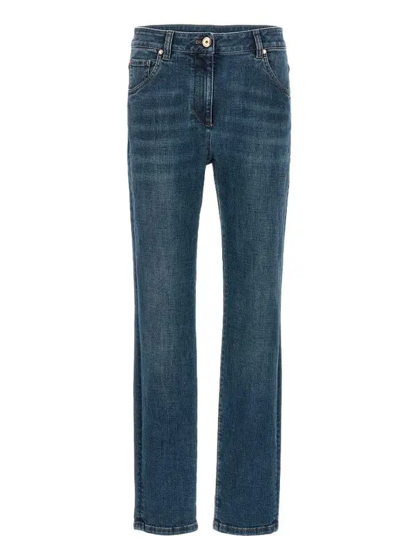 Brunello Cucinelli High-rise Skinny Jeans - Blue