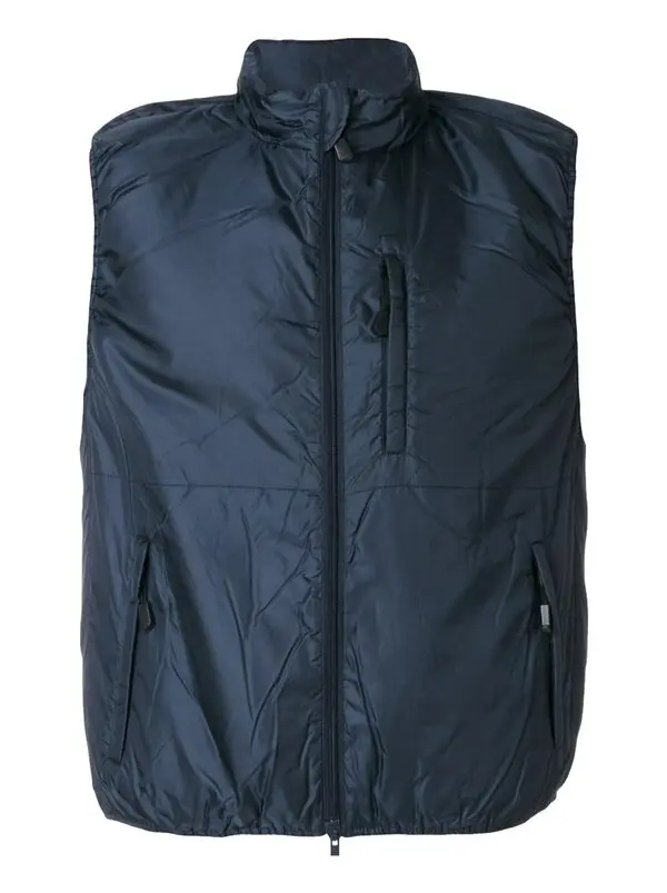 Aspesi High-necked Padded Vest - Blue