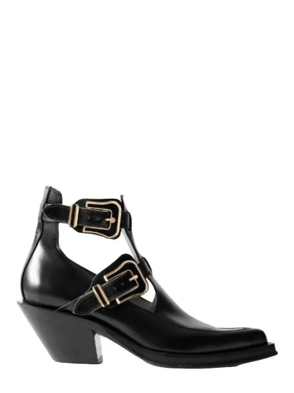 Gabriela Hearst Pointed Toe Ankle Boots With Buckle Closure - Black