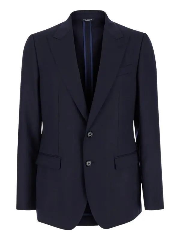 Dolce & Gabbana Dolce Gabbana Single-breasted Long-sleeved Jacket - Blue