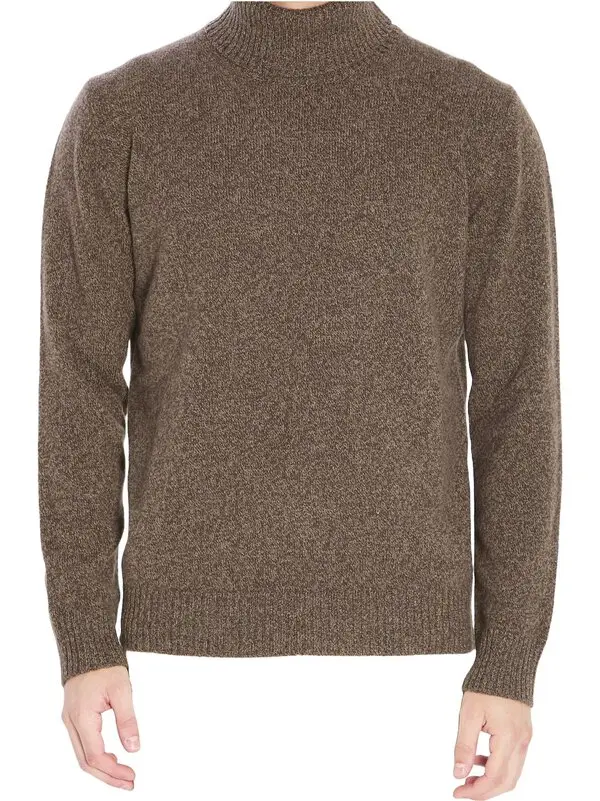 ROBERTO COLLINA Mouline Turtleneck Knitwear - Brown