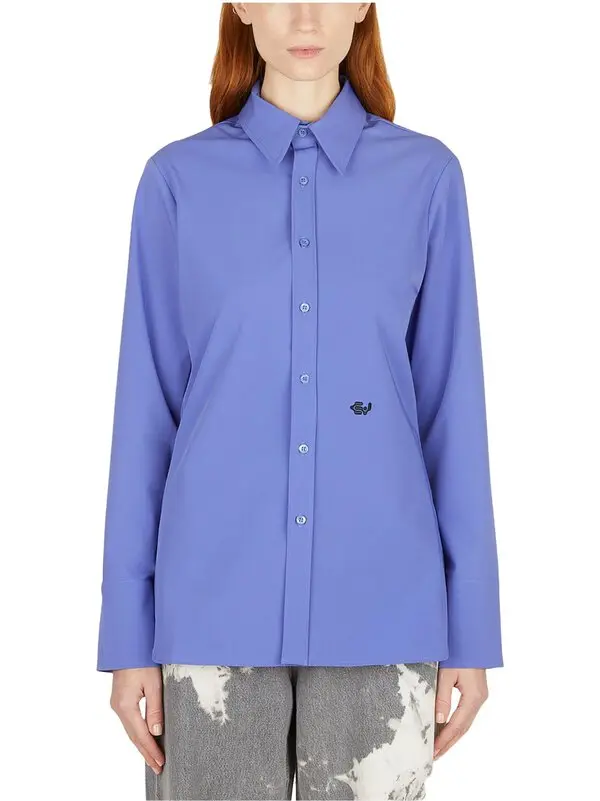 Eytys Lapel Long-sleeved Shirt - Blue