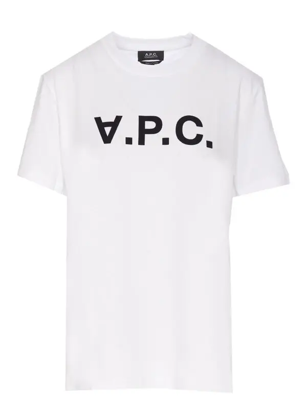A.p.c. Logo Printed Crewneck T-shirt - White