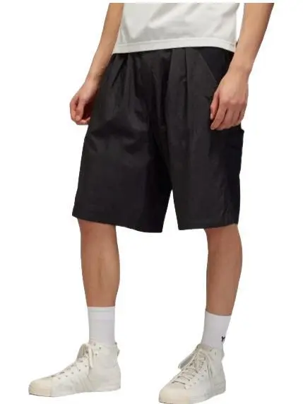 Y3 Relaxed Fit Logo Shorts - Black