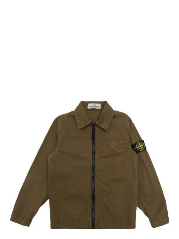 Stone Island Compass Patch Cotton Jacket - Green