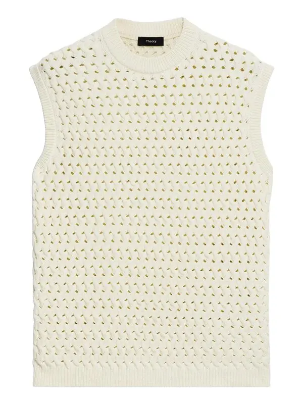Theory Cable-knitted Sleeveless Vest - Natural