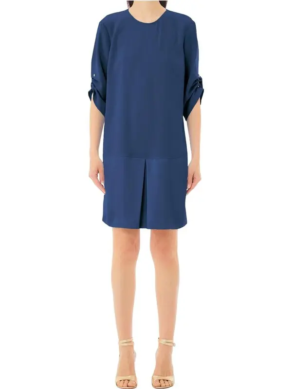 Liu Jo Crepe Mini Skirt With Keyhole Detail - Blue
