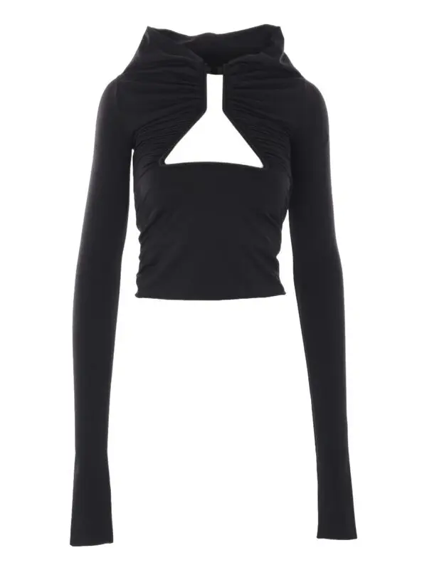 Rick Owens Prong Cropped Top - Black