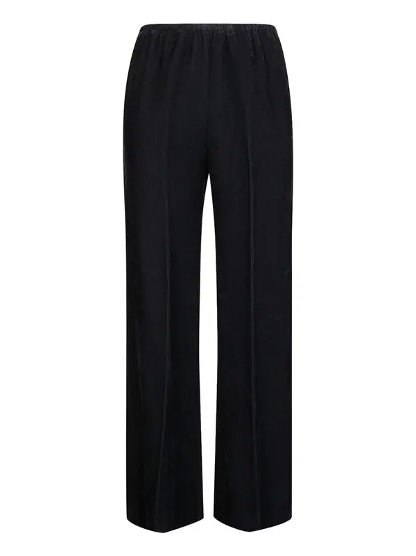 FORTE_FORTE Wide-leg Corduroy Trousers - Black