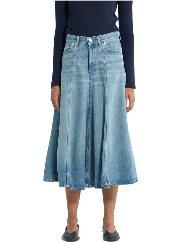 HAIKURE Tranquility Midi Skirt - Blue