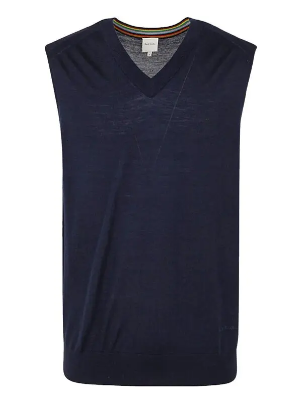 Paul Smith Fine-knit Merino Vest - Black