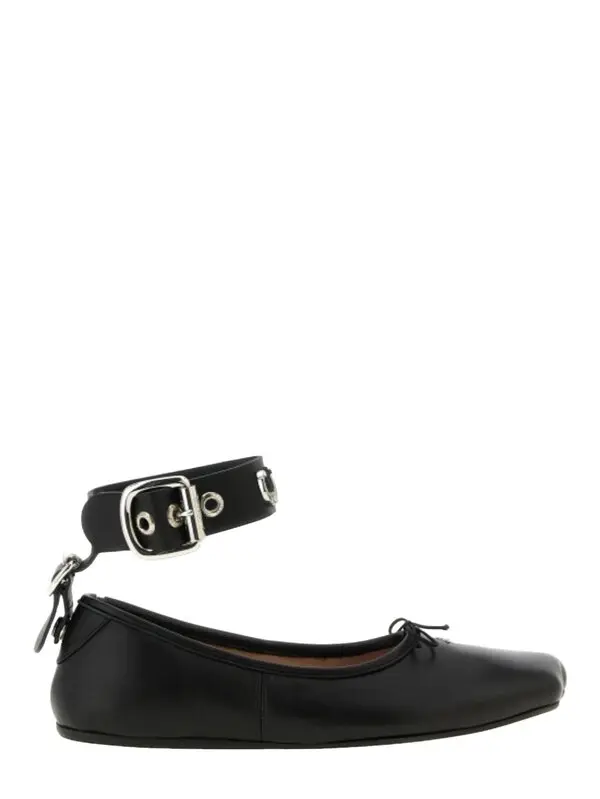 VIVIENNE WESTWOOD Bardot Ankle-strap Ballet Flats - Black