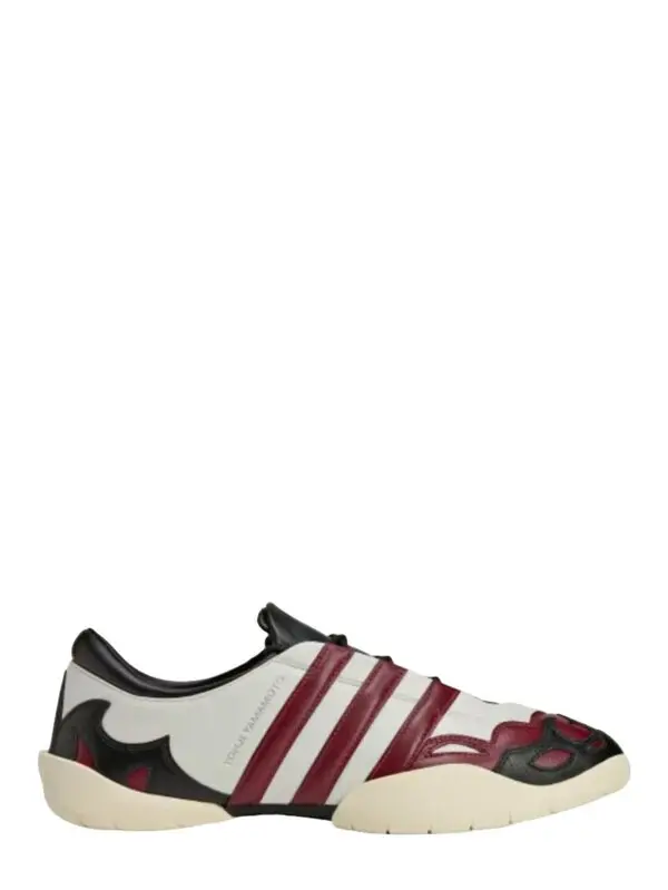 Y3 Round Toe Lace Up Sneakers - Track Gray/college Burgundy/black
