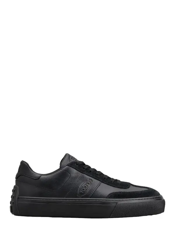 TOD'S Round Toe Lace-up Sneakers - Black