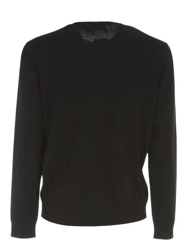 Emporio Armani Crew Neck Long Sleeve Pullover - Black