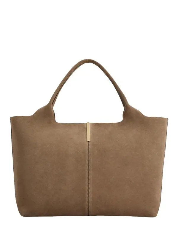 TOD'S Small Suede Shoulder Bag - Brown