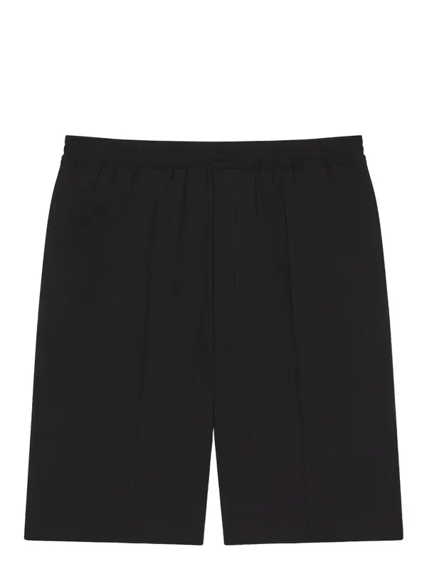 Givenchy Elasticated Waist Bermuda Shorts With 4g Logo - Black