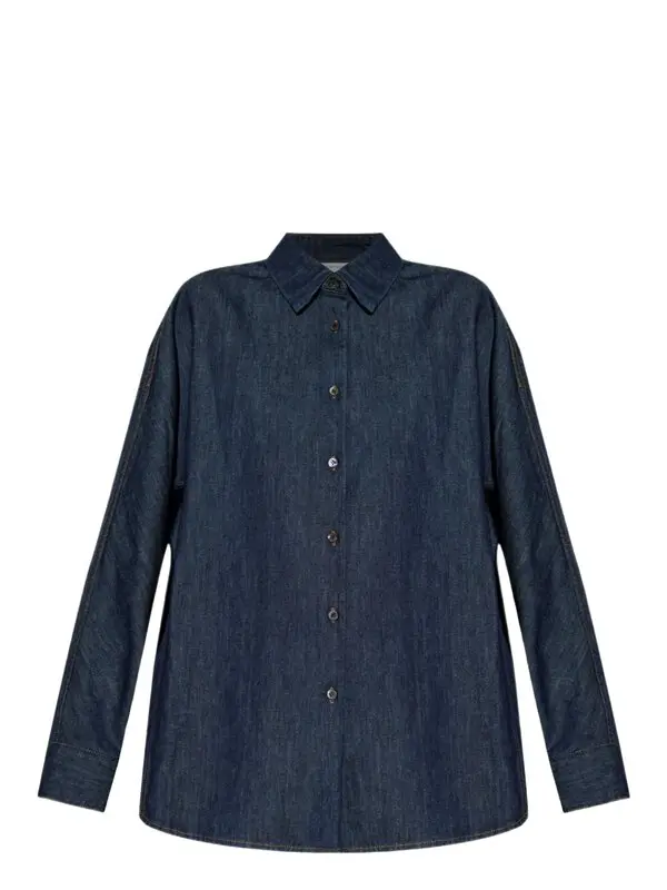 Dries Van Noten Classic Collar Long Sleeve Shirt - Navy Blue