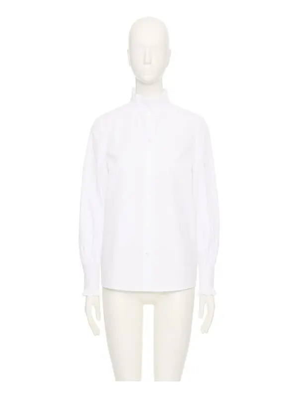 Valentino Garavani Long Sleeve Mock Neck Top - White