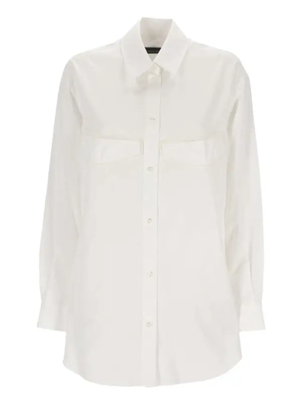 Simone Rocha Appliqué Detailed Long-sleeved Buttoned Shirt - White