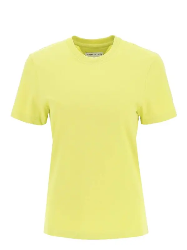 Bottega Veneta Round-neck Logo T-shirt - Yellow