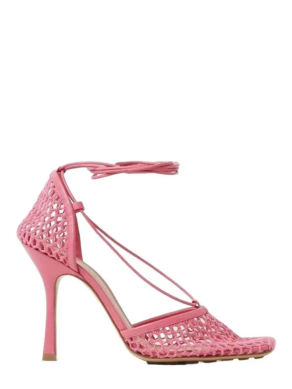 Bottega Veneta Stretch Lace Sandals - Pink