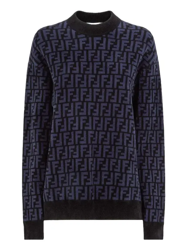 Fendi Ff Velvet Jumper - Black