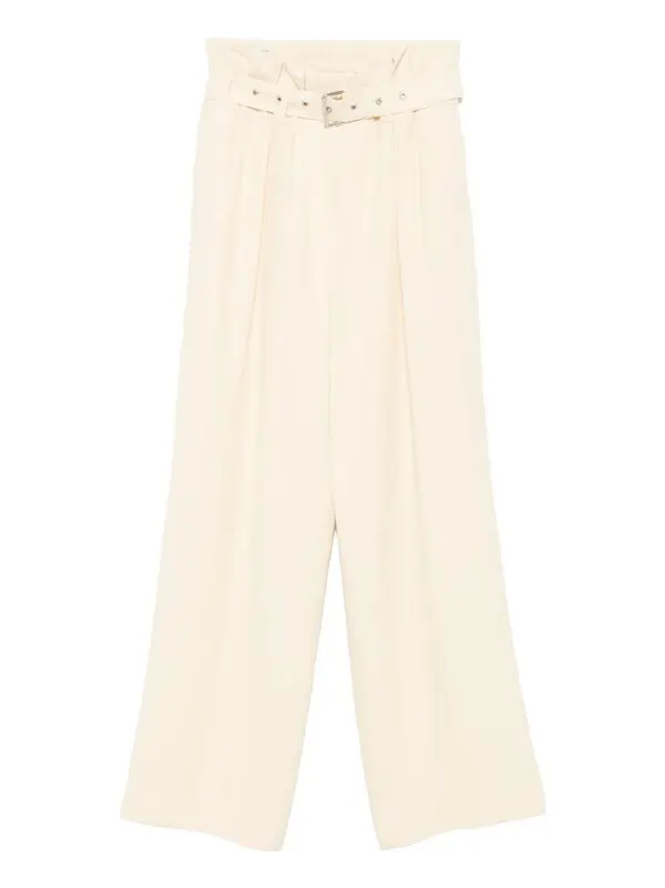 Dries Van Noten Belted Wide-leg Trousers - Beige