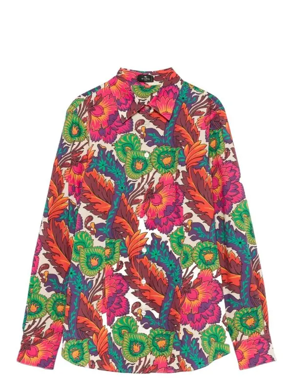 Etro Floral Print Long Sleeve Shirt - Multicolor