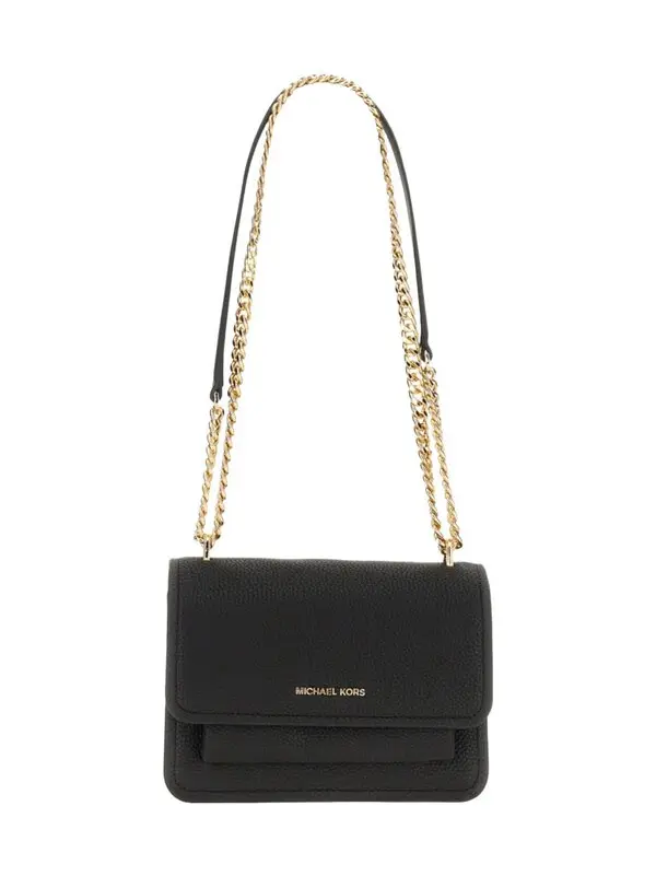 Michael Kors Claire Logo Lettering Shoulder Bag - Black