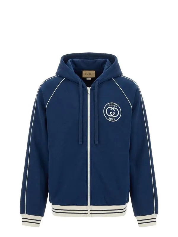 Gucci Cotton Jersey Sweatshirt With Patch - Blue