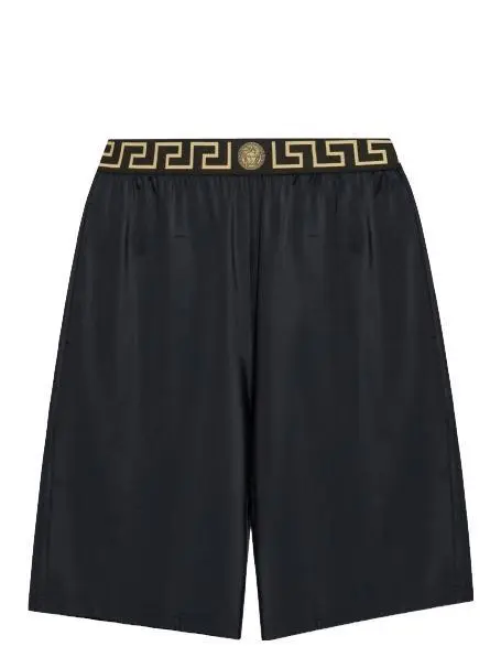 Versace Greca Waistband Shorts - Black