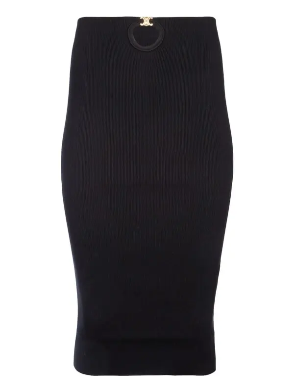 Celine Emblem Skirt - Black