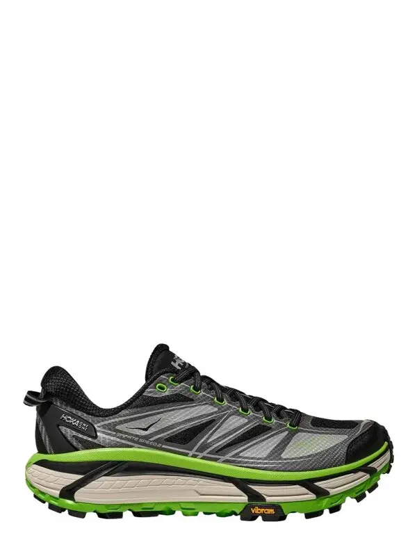 Hoka One One Mafate Speed 2 Lace-up Trail Running Sneakers - Black / Electric Green